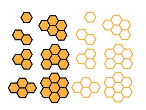 Honeycomb Pattern SVG PNG Cricut Honey Svg Beehive Svg Hexagon