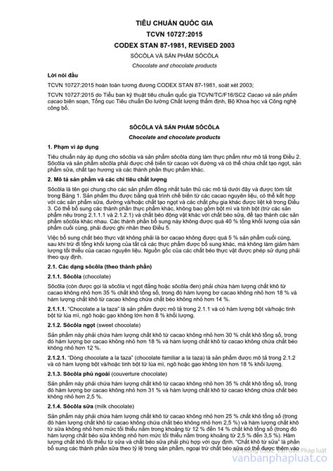 Tiêu chuẩn quốc gia TCVN 10727 2015 CODEX STAN 87 1981 REVISED 2003