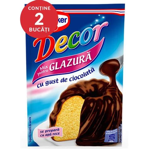 Dr Oetker Decor Mix Pentru Glazura Cu Gust De Ciocolata 2bucati X 100g