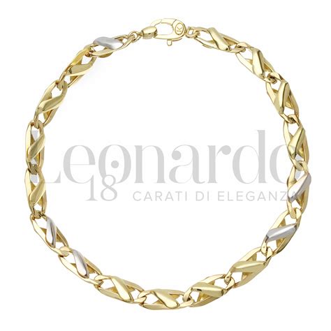 Bracciali Bracciale A Catena Piatta Da Uomo In Oro 18 Carati Lunghezza