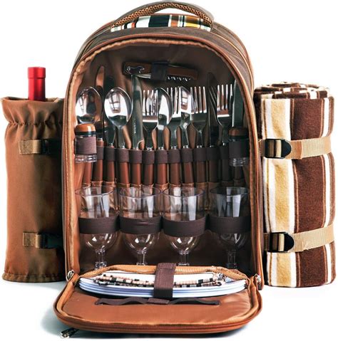 Sunflora Sac à Dos Pique Nique 4 Personnes Deluxe avec Poche Sac Pique
