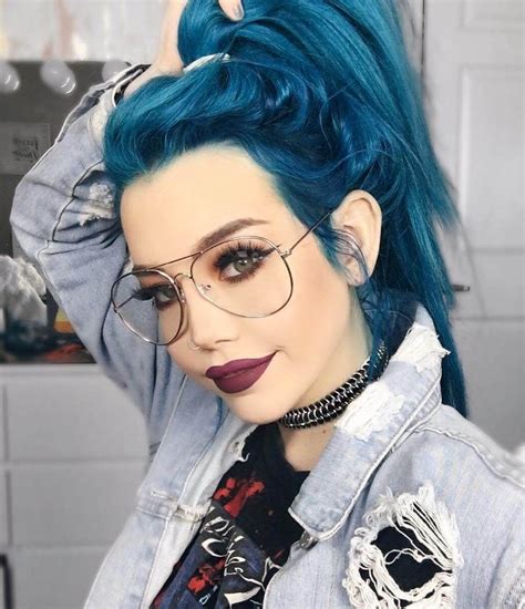 35 Edgy Hair Color Ideas To Try Right Now Edgy Hair Color Denim Hair Edgy Hair