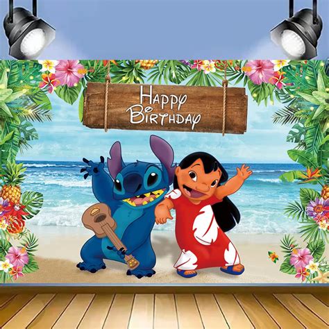 Disney Fondos De Lilo Stitch Para Fiesta Decoraci N De Vinilo Para