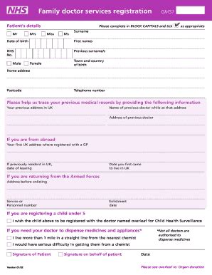 Form Uk Nhs Gms Fill Online Printable Fillable Blank Pdffiller