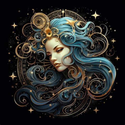 Premium AI Image Zodiac Sign Of Aquarius