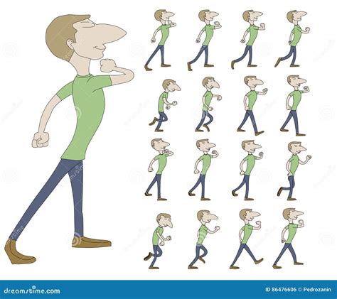 Walk Cycle Sprite Animation Stock Vector Illustration Of Cycle