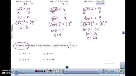 Square Root Equations Examples