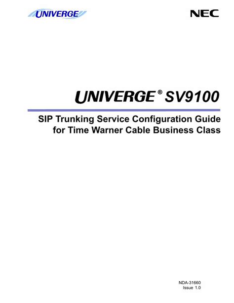 pdf sv9100 sip trunking configuration guide time … sip server information setup iv list of