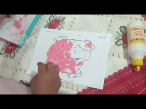 Inicial Figuras Dibujos Para Rellenar Con Papel Rasgado 2 Taman Tengah