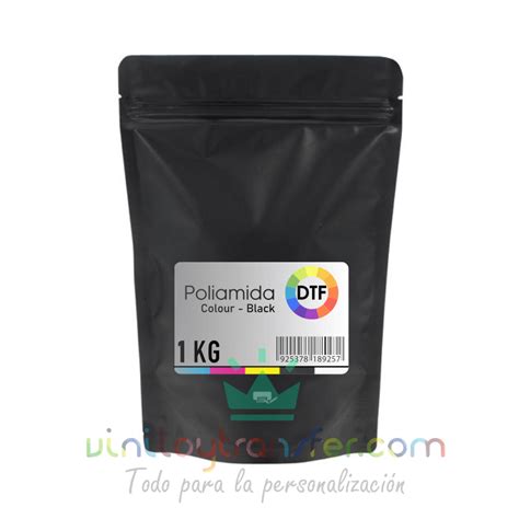 Poliamida En Polvo Para DTF Negra Viniloytransfer