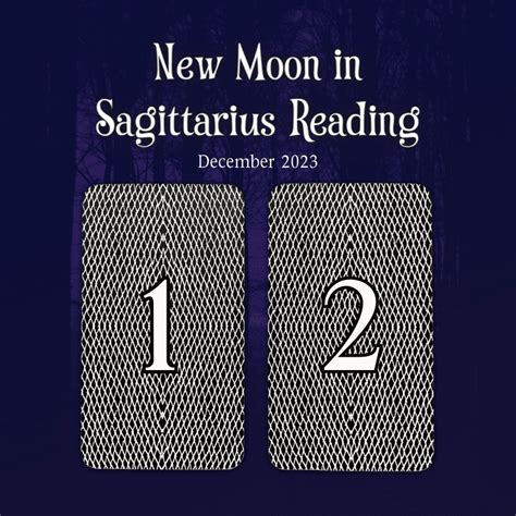 New Moon In Sagittarius Reading December 2023 The Moon Tarot