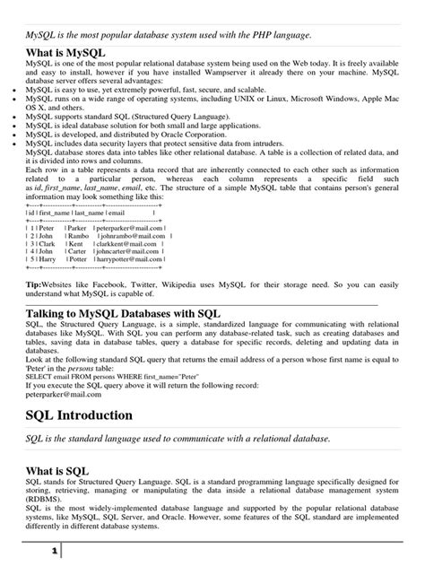 mysql functions used in php pdf relational database data model