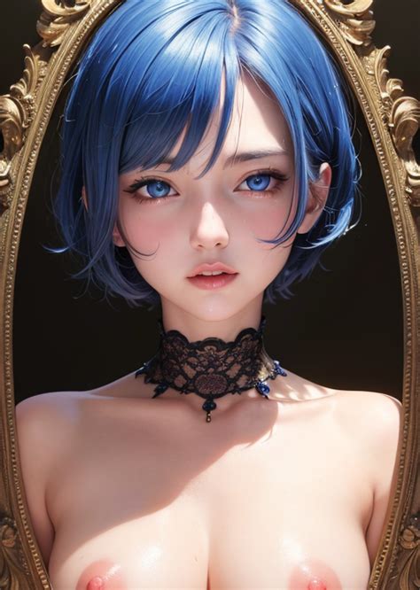 R 18 碧い青い 青い髪 青い目 オリジナル 女の子 おっぱい 巨乳 AI生成 全裸 美女 https t co