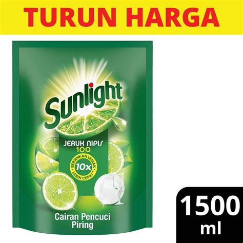 Jual Sunlight Lime Sabun Cuci Piring Jeruk Nipis 1500 Ml Sabun Pencuci