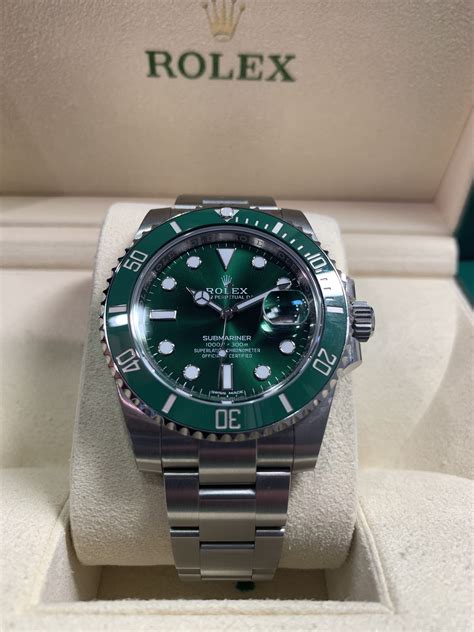 ROLEX HULK SUBMARINER GREEN DIAL AND BEZEL 116610LV Carr Watches