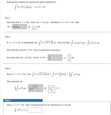 Solved Evaluate The Integral By Making The Given Chegg