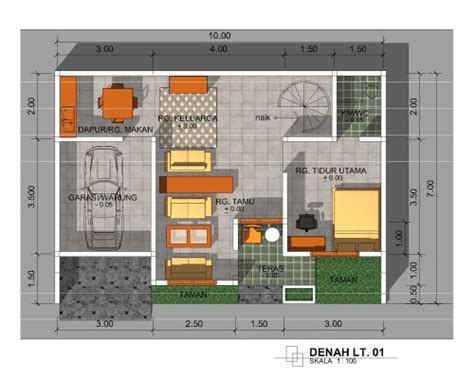 12 Ide Simpel Denah Rumah Minimalis 1 Lantai