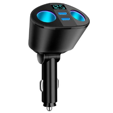 Prise allume cigare chargeur de voiture double USB 4 8a 2 Ports écran