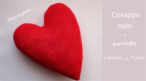 Como tejer un cojín corazón a ganchillo o crochet YouTube