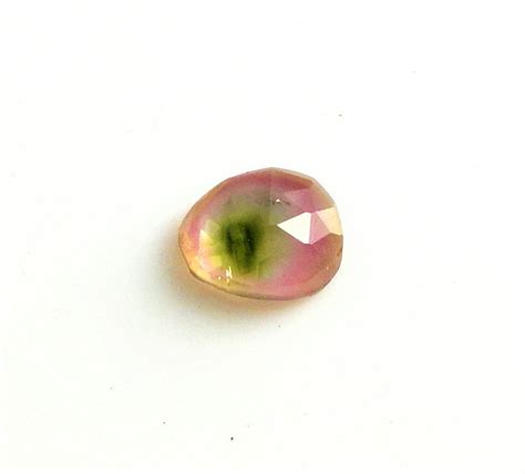 Natural Watermelon Multi Tourmaline Faceted Rosecut Slice Etsy