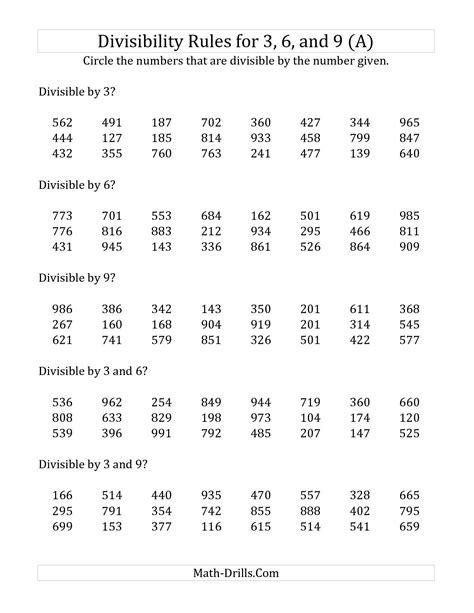 Divisibility Grade Worksheet