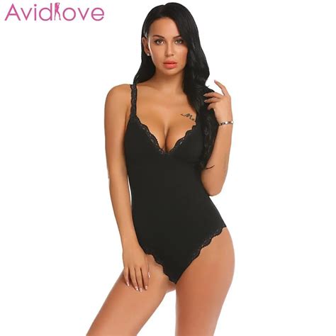 Aliexpress Buy Avidlove Women Sexy Lingerie Bodysuit Lace Trimmed