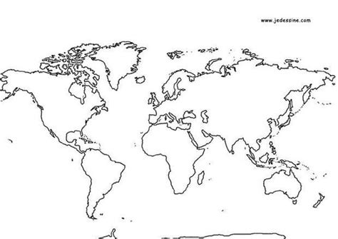 Voici le coloriage d un Planisphère le fond de carte du monde Colorie