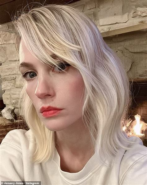 January Jones Chops Off Her Shoulder Length Blonde Hair To Debut A Sassy New Short Pixie Cut