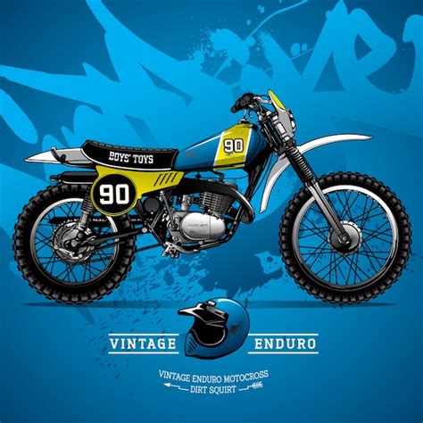 Affiche Vintage De Moto Scrambler Vecteur Premium