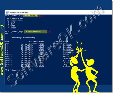 how can i use the command history in windows powershell
