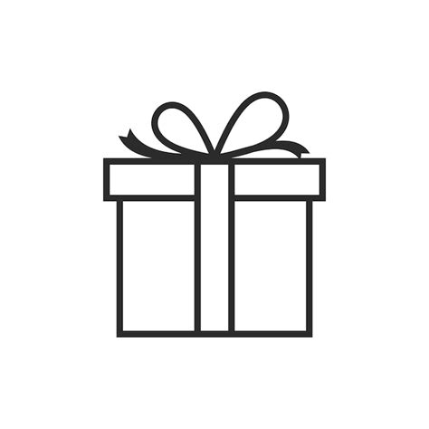 Plantilla De Logotipo De Vector De Icono De Caja De Regalo Vector Premium