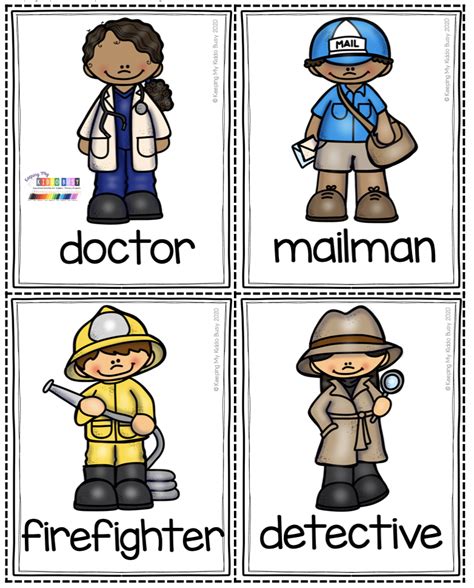 Free Printable Community Helpers Flashcards Pdf
