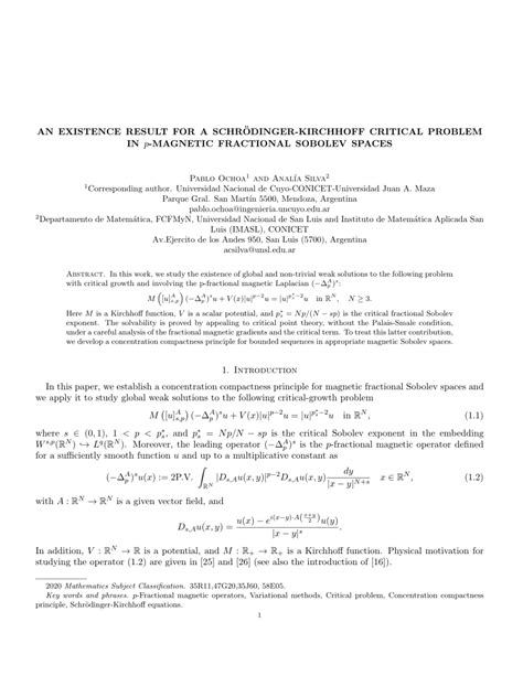 pdf an existence result for a schrÖdinger kirchhoff critical problem in p magnetic fractional