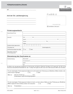 Ausfüllbar Online land oberoesterreich gv berweisung des Zuschusses an