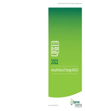 Fillable Online PHP Medicare ANOC Annual Notice Of Change Sparrow
