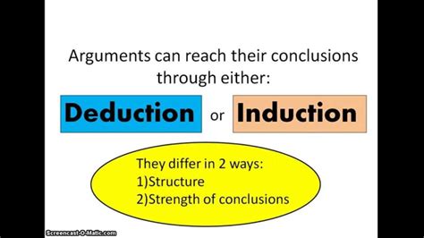 deductive and inductive arguments inductive reasoning argument teaching