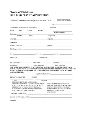 Fillable Online Town Of Dickinson NY Construction Codes Uniform Fax