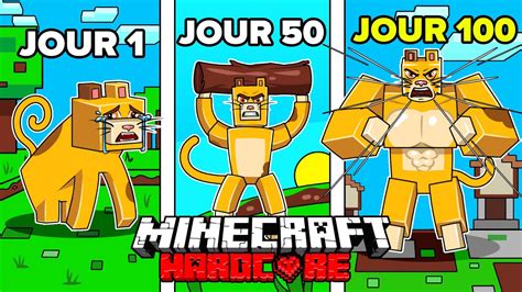 J ai Survécu 100 JOURS en tant que CHAT dans HARDCORE MINECRAFT YouTube