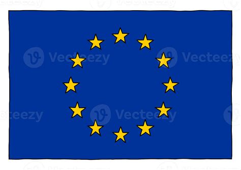 Hand Drawn Flag Of The European Union EU 15080719 PNG