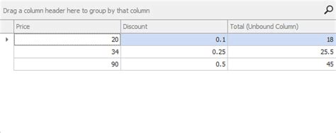 unbound columns winforms controls devexpress documentation