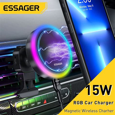 Essager Soporte Magn Tico De Tel Fono Para Coche Cargador Inal Mbrico