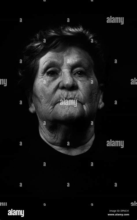 Portrait Of An Elderly Woman Stock Photo Alamy