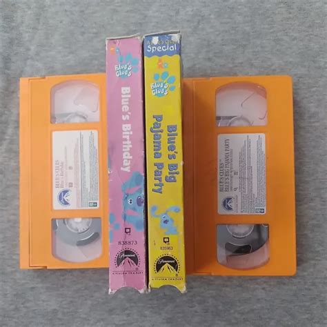 Blue S Clues Nick Jr Vhs Tapes Lot Of Blue S Safari Meet Joe Pajama