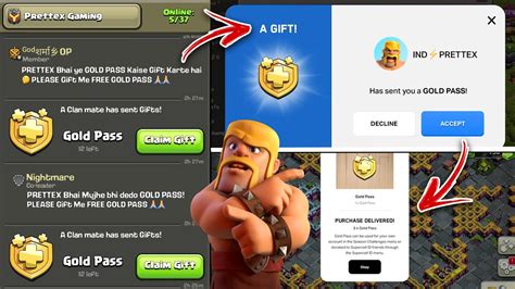 How To Donate Gold Pass Get Free Gold Pass From Friends In Clash Of