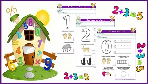 Cuadernillo con actividades con números del 1 al 10