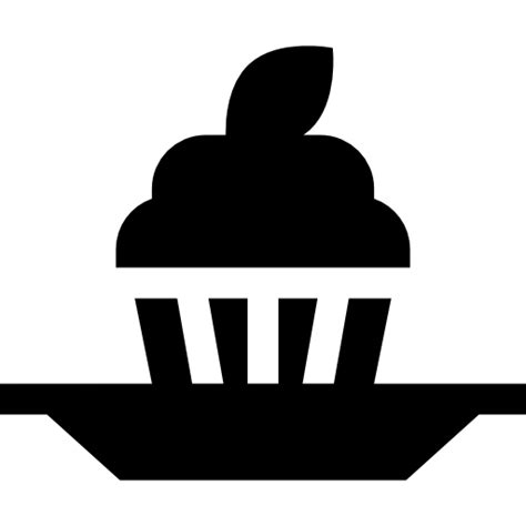 Cupcake Basic Straight Filled Icon