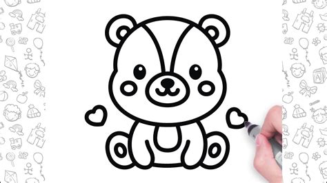 Easy Teddy Bear Drawing Bolalar Uchun Oson Chizish Easy Step By