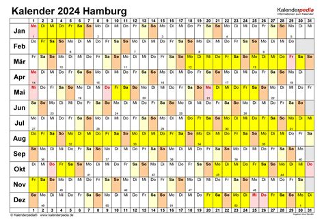 Kalender 2024 Hamburg Ferien Feiertage Excel Vorlagen Images And