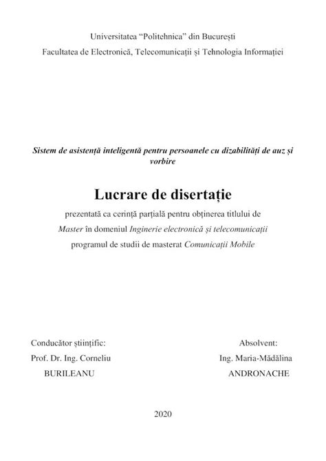 PDF Lucrare de disertație Universitatea Politehnica din București