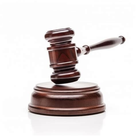Premium AI Image A Wooden Judge S Gavel Sits On A White Background